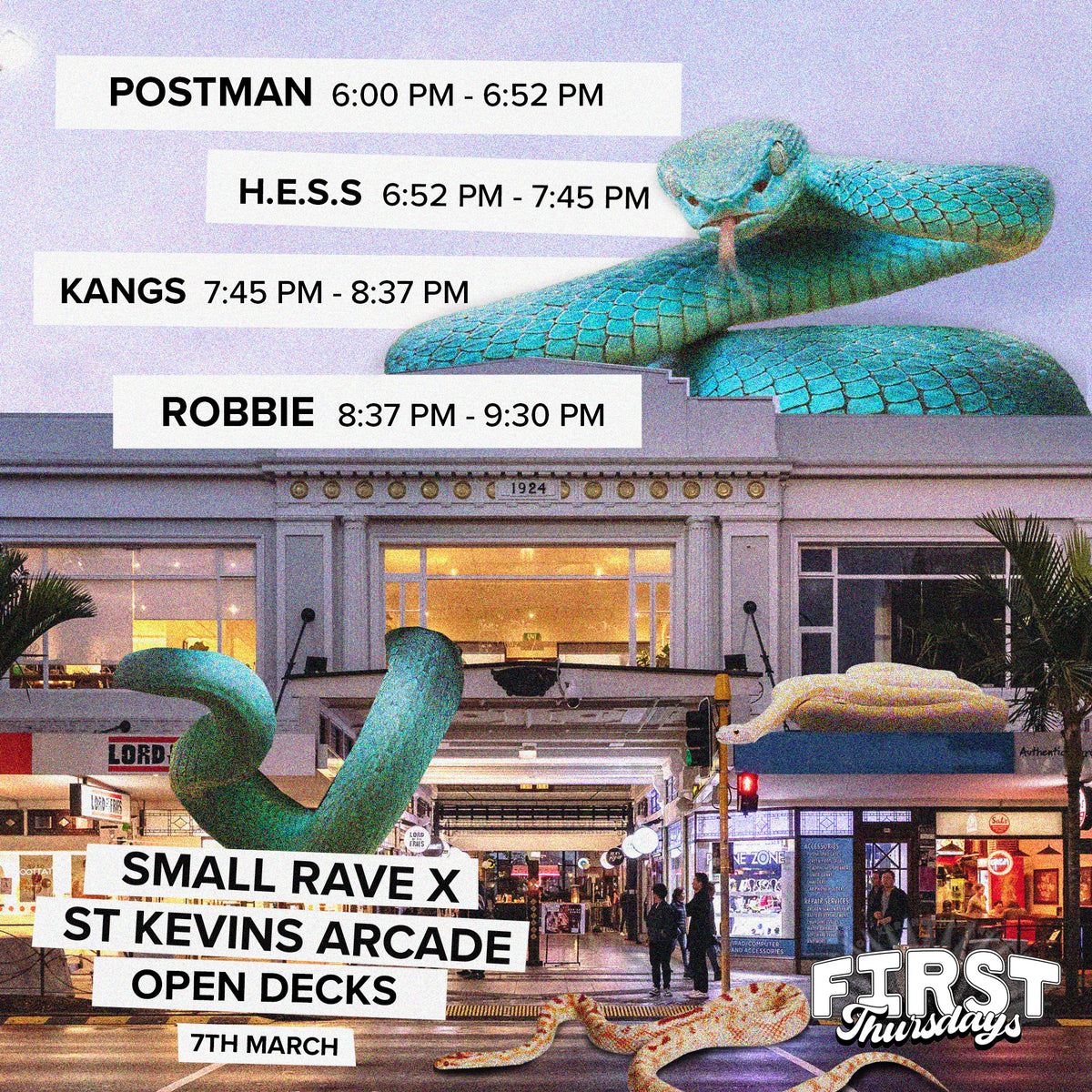 FIRST THURSDAYS SMALL RAVE X ST KEVINS ARCADE - MARCH DJ OPEN DECKS